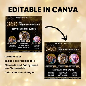 360 Photo Booth Instagram Templates, 360 Photo Booth Flyer, Post ...