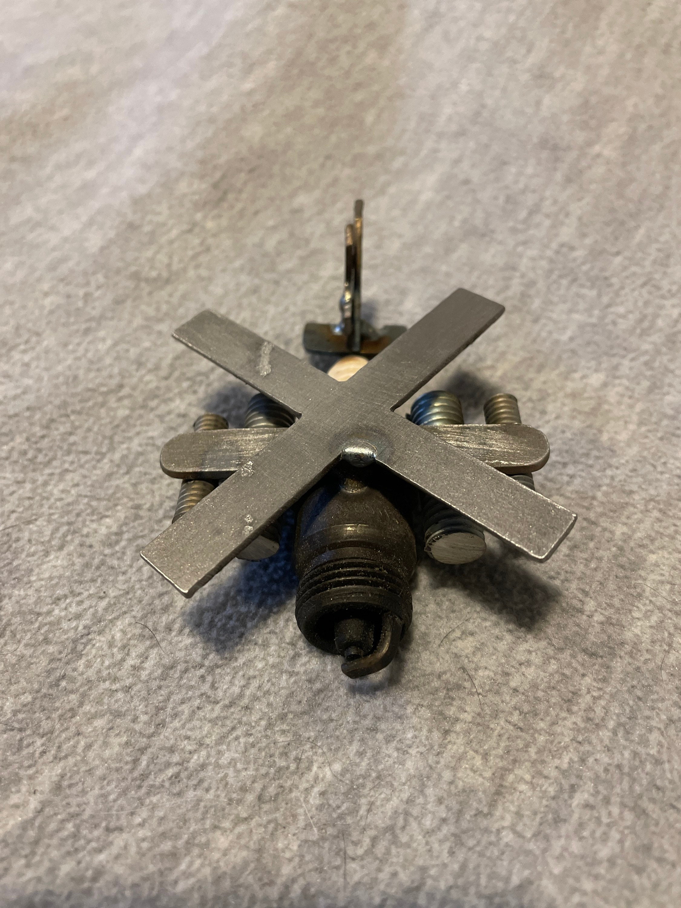 Metal Apache Helicopter Spark Plug Art Sculpture Opt 1 - Etsy