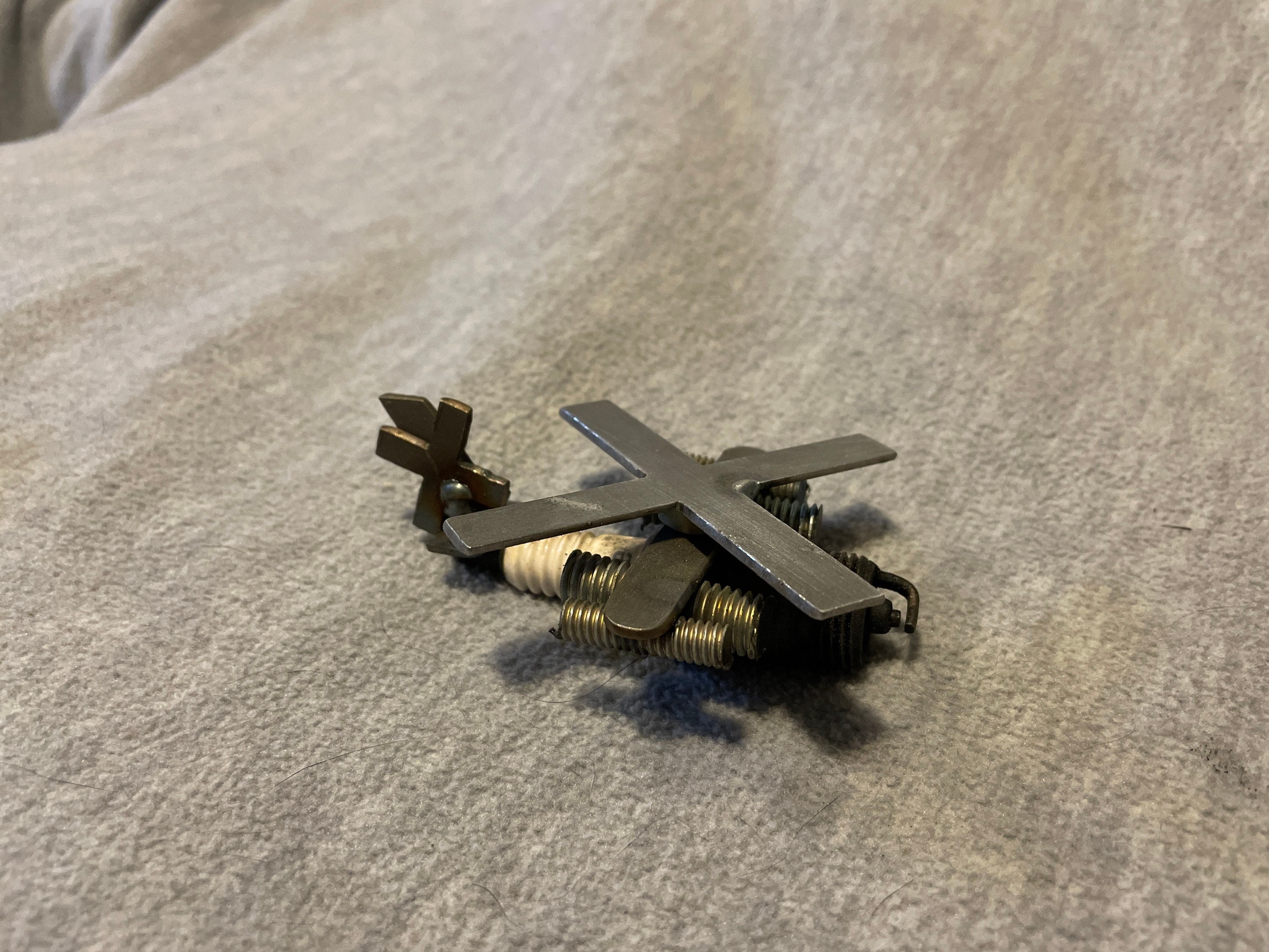 Metal Apache Helicopter Spark Plug Art Sculpture Opt 1 - Etsy