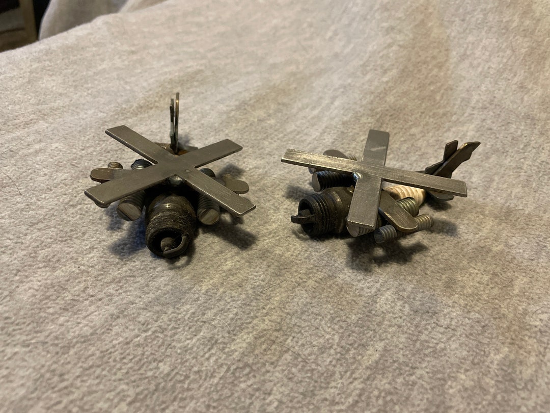 Metal Apache Helicopter Spark Plug Art Sculpture Opt 1 - Etsy