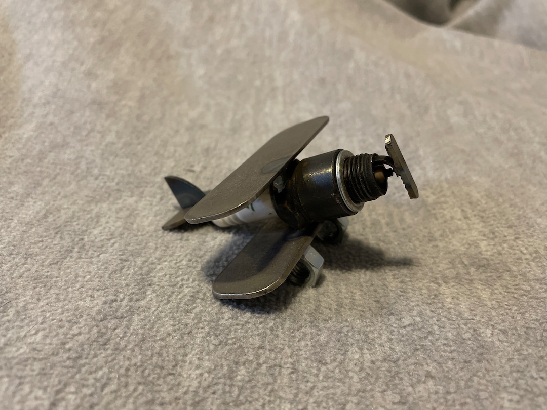 Bi Wing Airplane Spark Plug Sculpture Opt 1 - Etsy