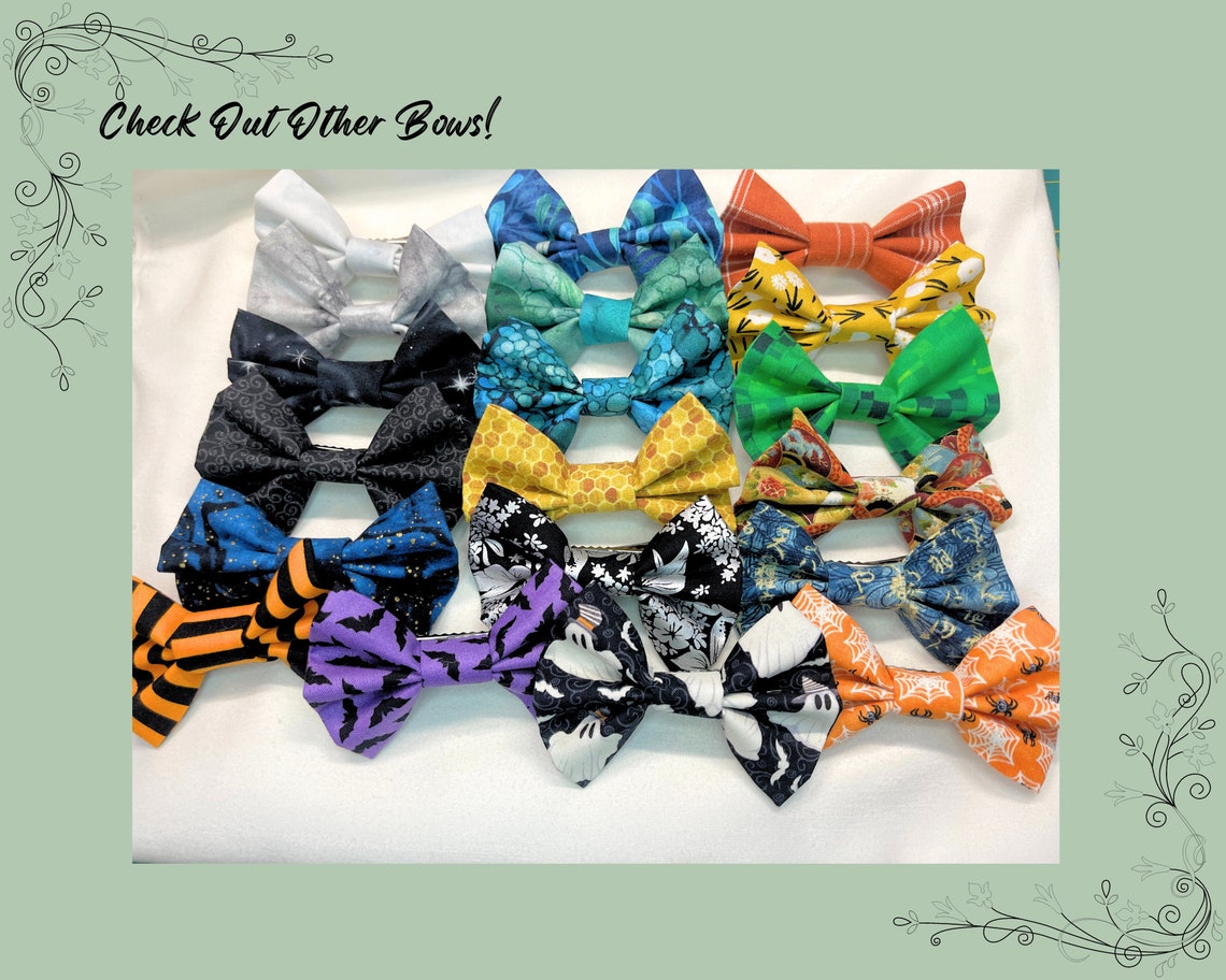 Flower Handmade Bow, Hair Bow, Cottagecore - Etsy