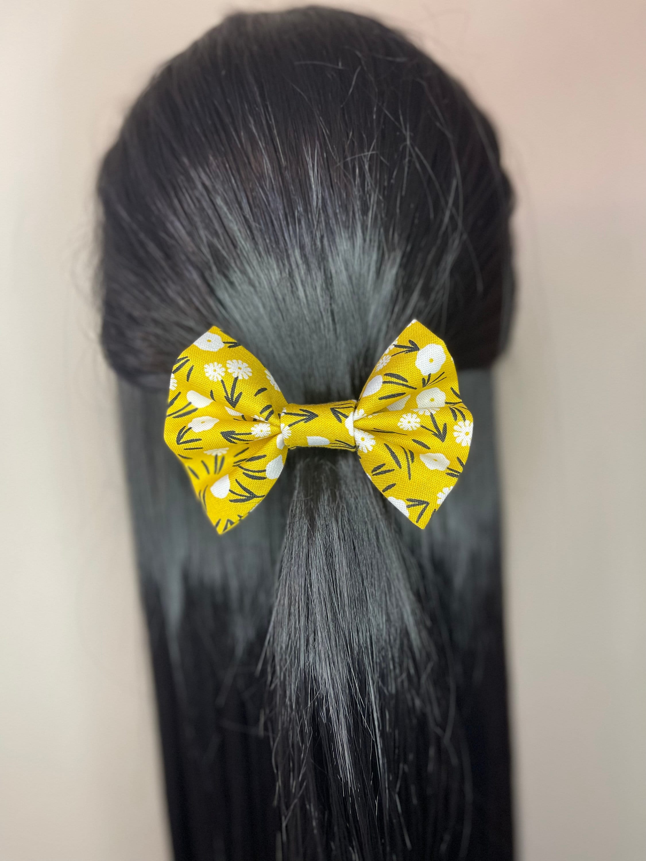 Flower Handmade Bow, Hair Bow, Cottagecore - Etsy