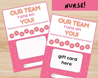 Nurses Week Gift Card Holder Cute Nurses Gift Card Nurse Week Gift Card ...