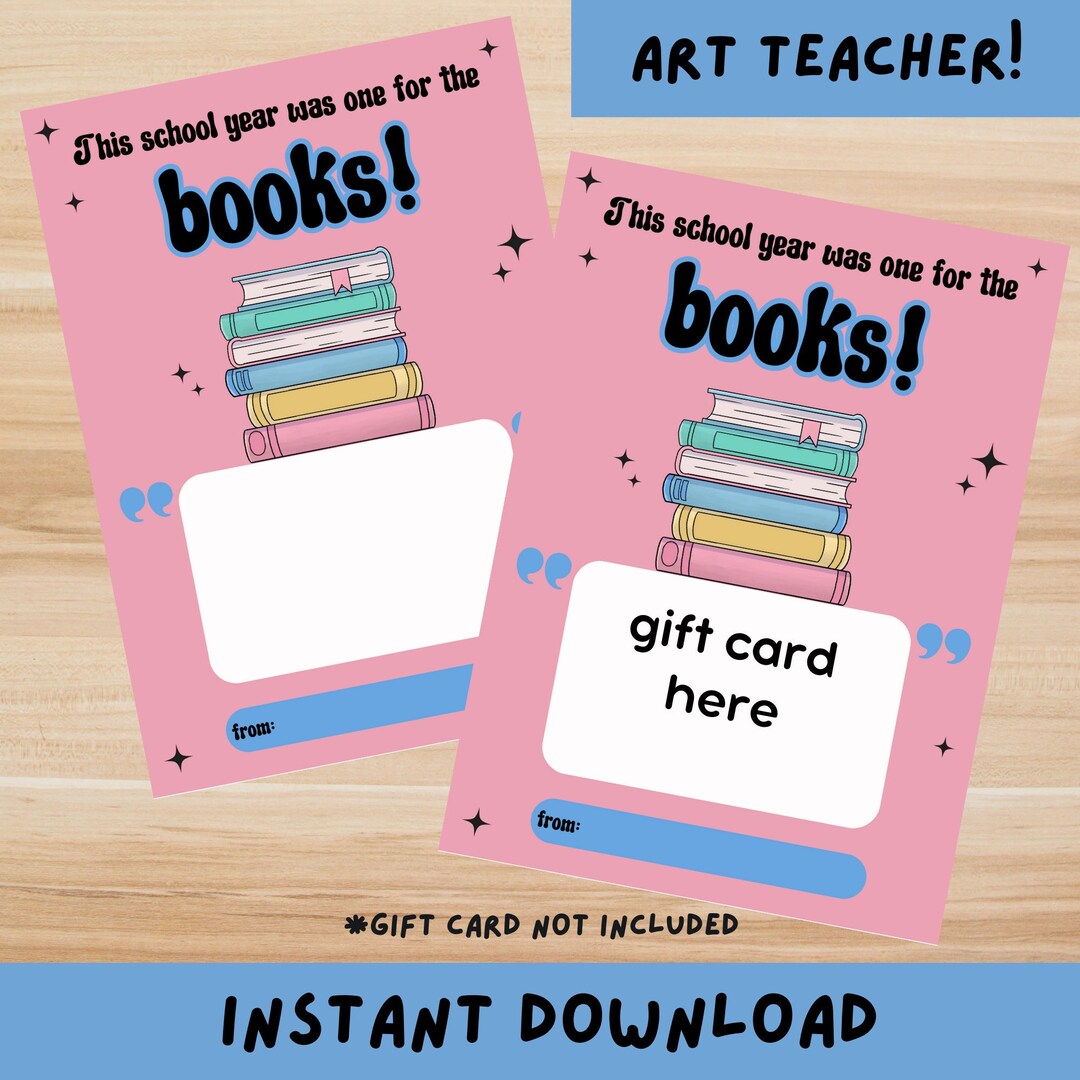 Cute Gift for Art Teacher Art Teacher Gift Gift Card for Art Teacher ...