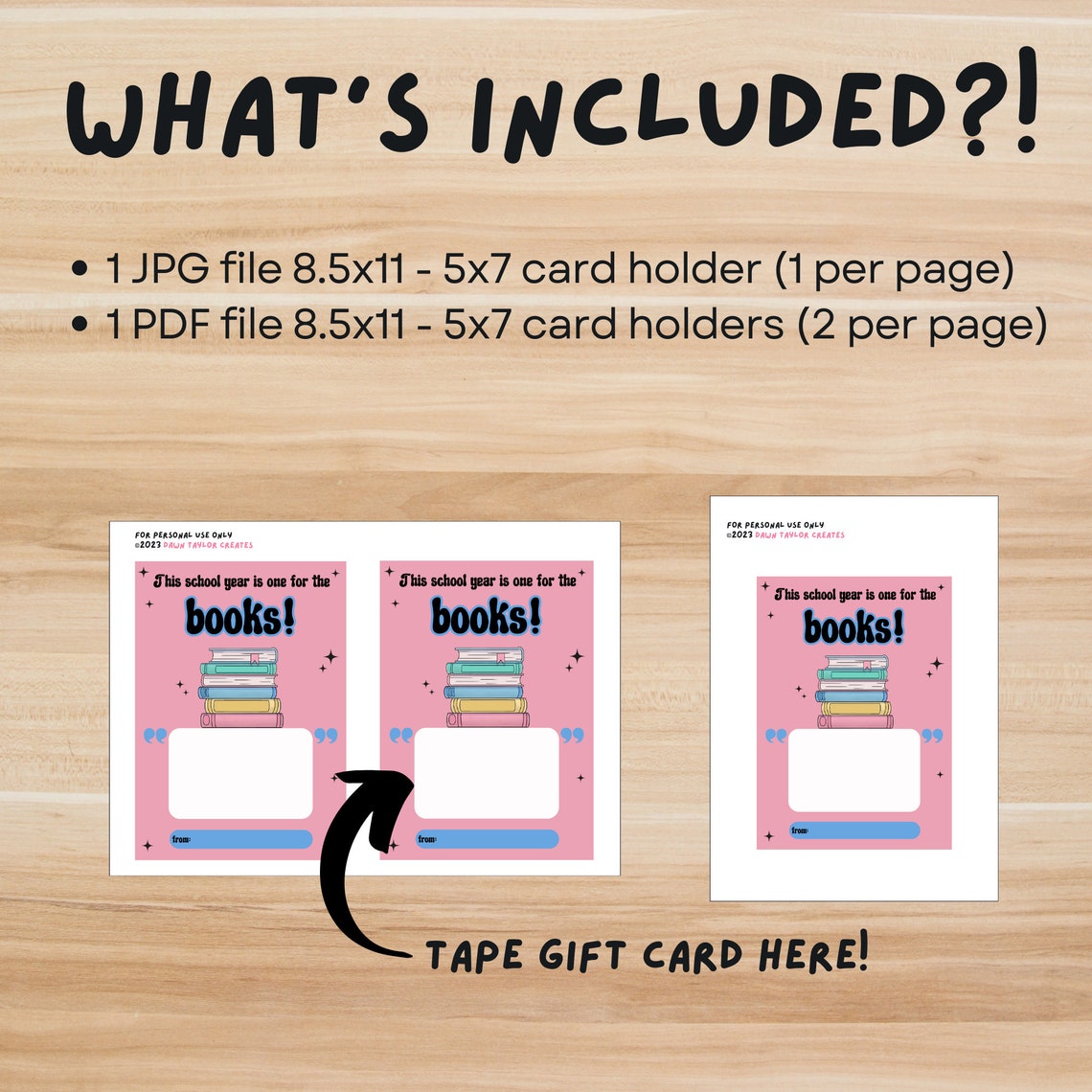 Teacher Appreciation Gift, Book Gift Card, Teacher Appreciation Week ...