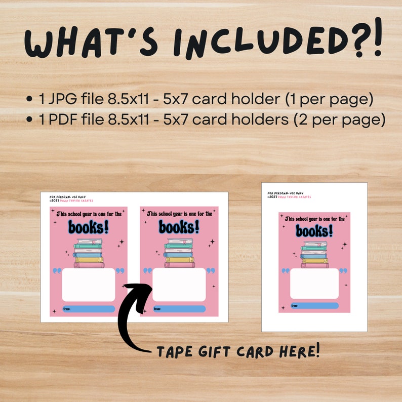 Teacher Appreciation Gift, Book Gift Card, Teacher Appreciation Week ...