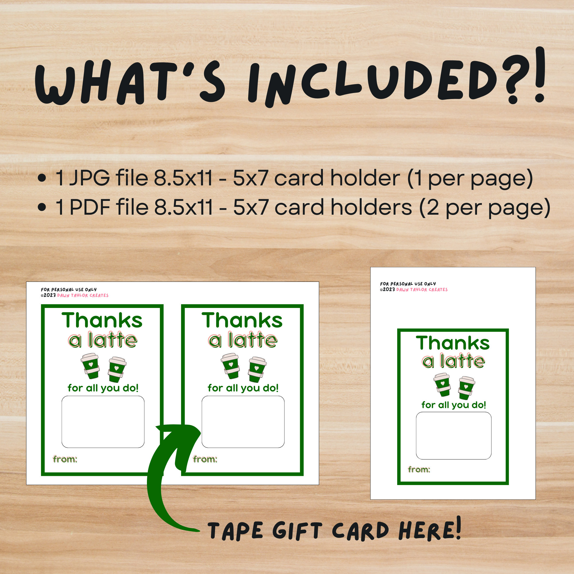 Coffee Lover Thank You Gift Printable Appreciation Gift Thanks a Latte ...