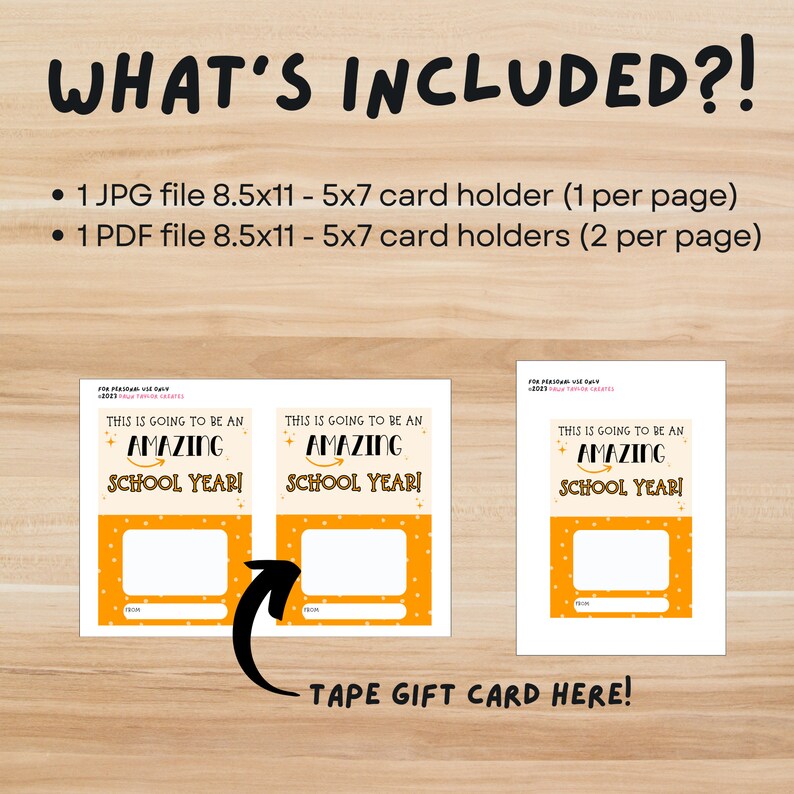First Day of School Gift for Teacher Gift Card for Teacher First Week ...