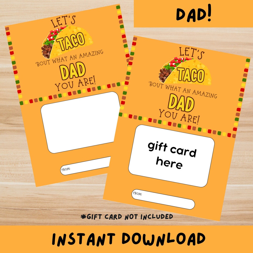 Fathers Day Gift Card Printable Gift for Dads Birthday Gift Dad ...