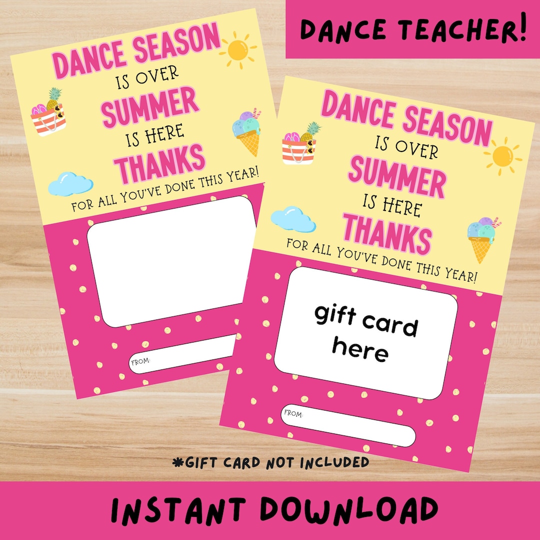 Thank You Dance Teacher, Gift for Dance Teacher, Dance Teacher Gift ...