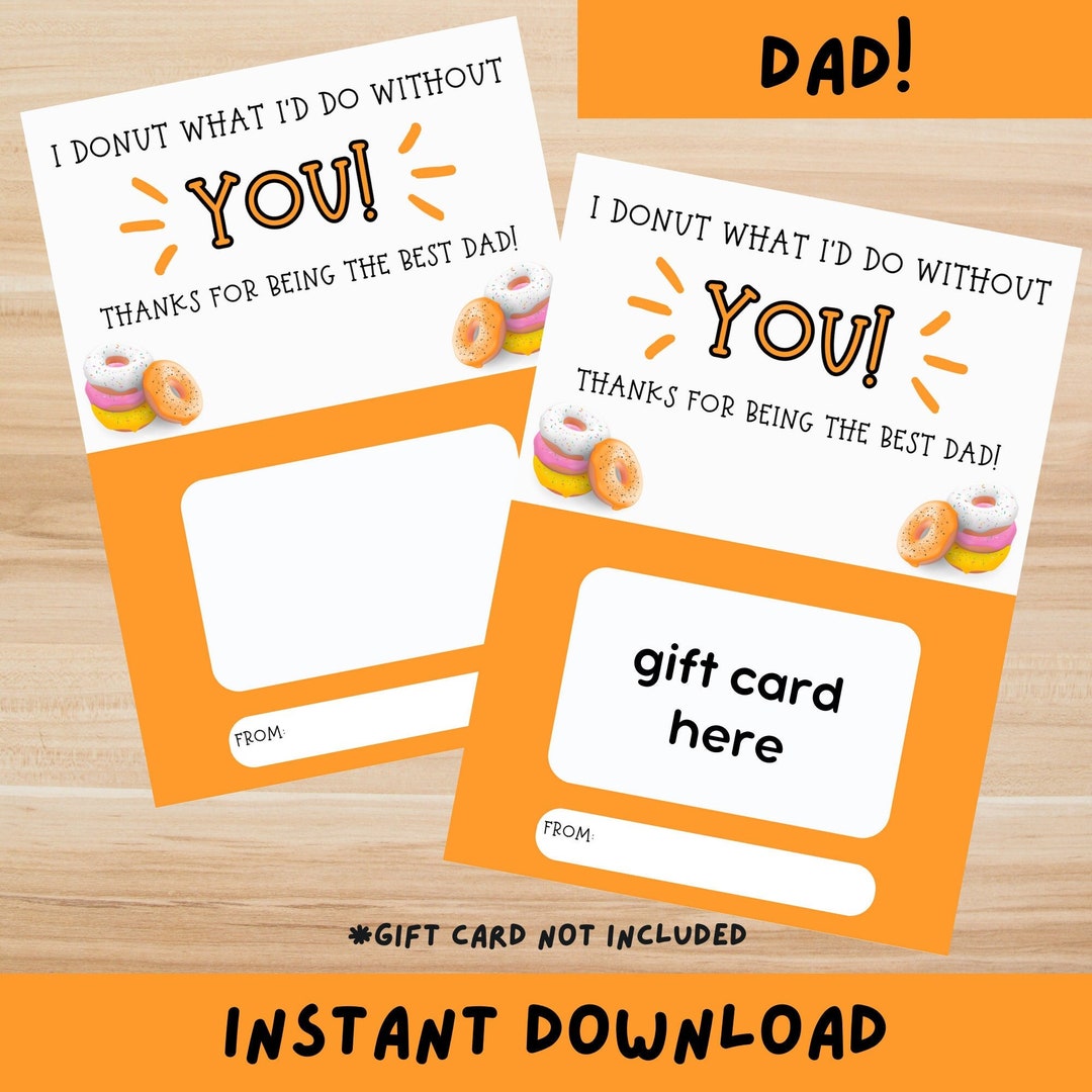 Fathers Day Gift Card Printable Happy Fathers Day Gift Dads Birthday ...