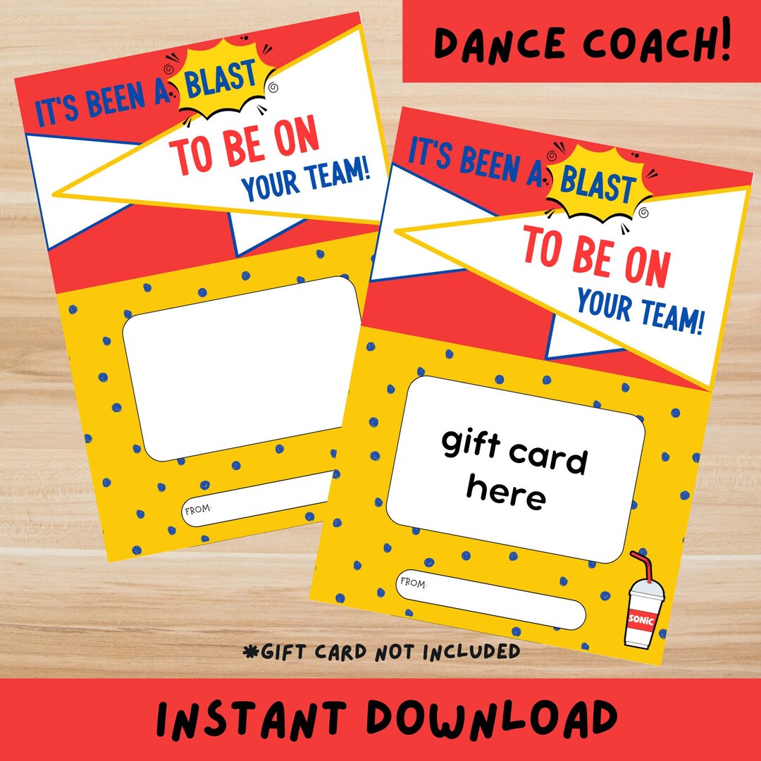 Dance Coach Gift, Gift Card for Dance Coach, Cute Gift for Dance Coach ...