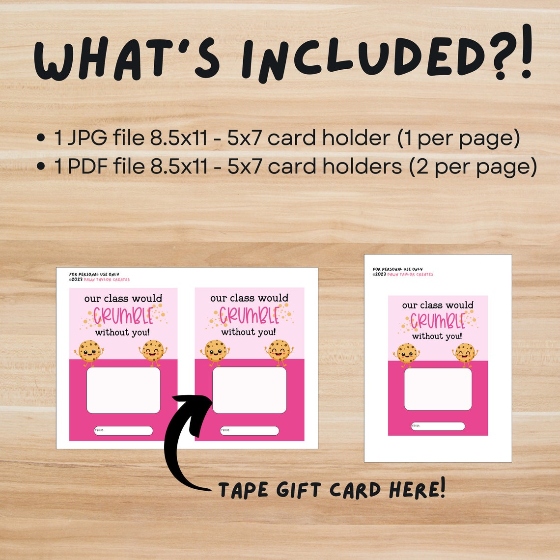 Teacher Appreciation Week Gift Printable Gift Card for Teacher Cute ...