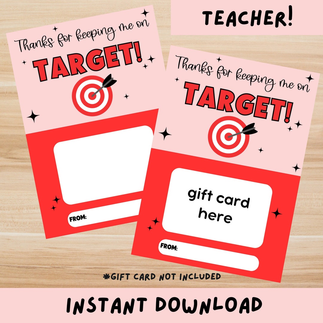 Teacher Appreciation Week Gift Printable Teacher Gift Card Holder ...