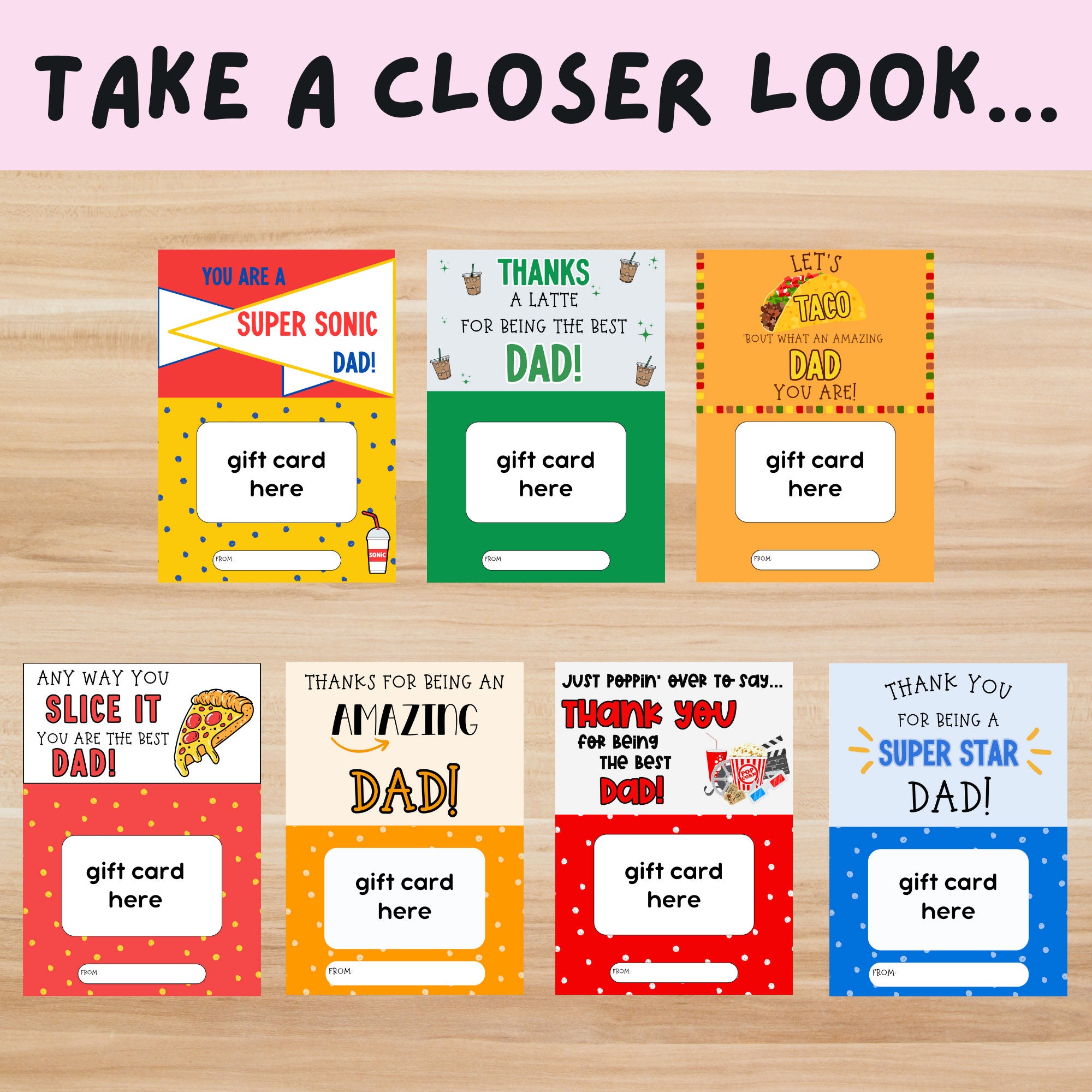 Fathers Day Gift Card Holder Quick Gift for Dad Gift From Kids Dad Gift ...