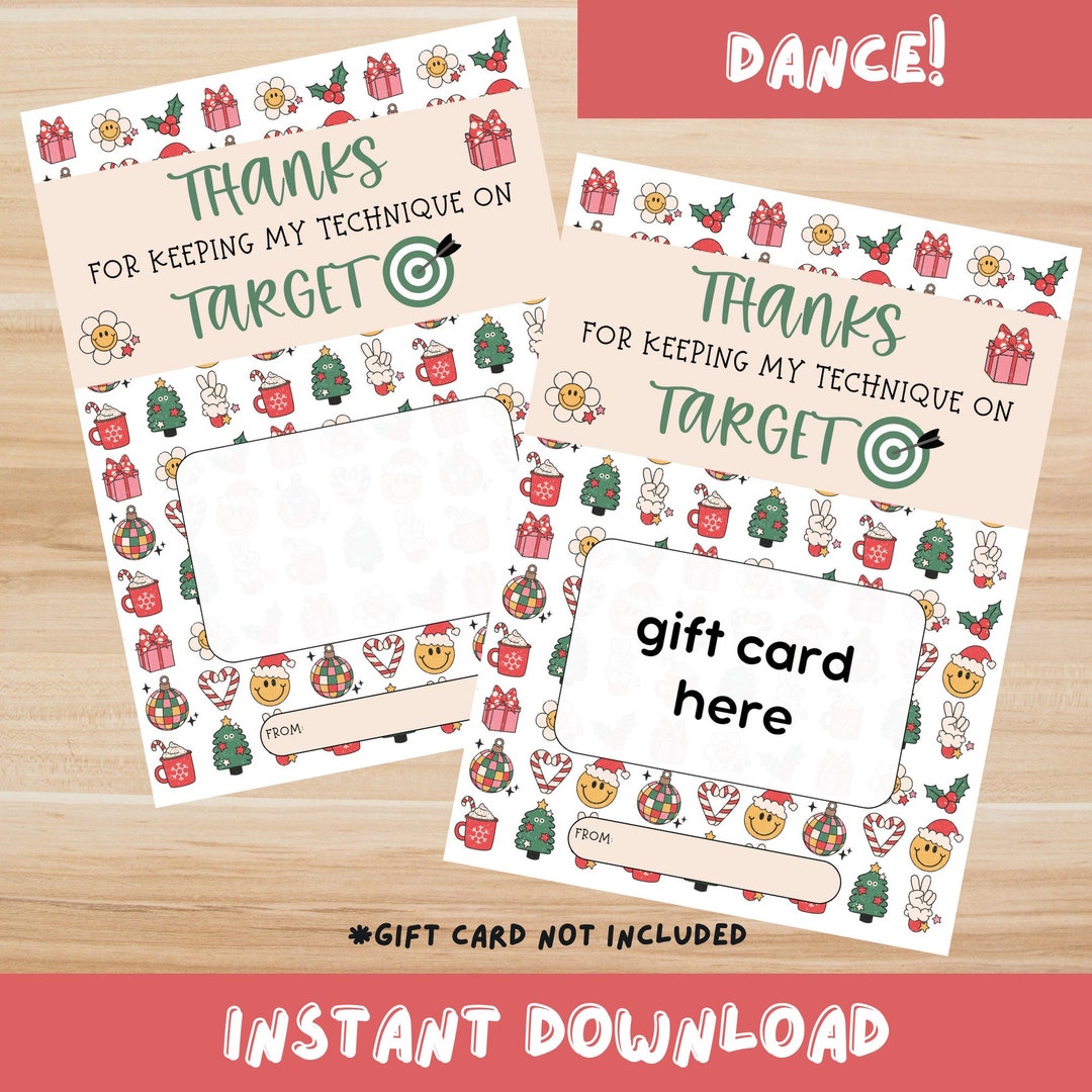 Christmas Gift for Dance Teacher, Thank You Dance Teacher Gift Card ...