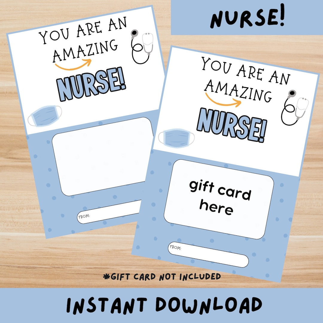 Nurse Appreciation Week Gift Card Holder for Nurse Cute Nurses Gift ...