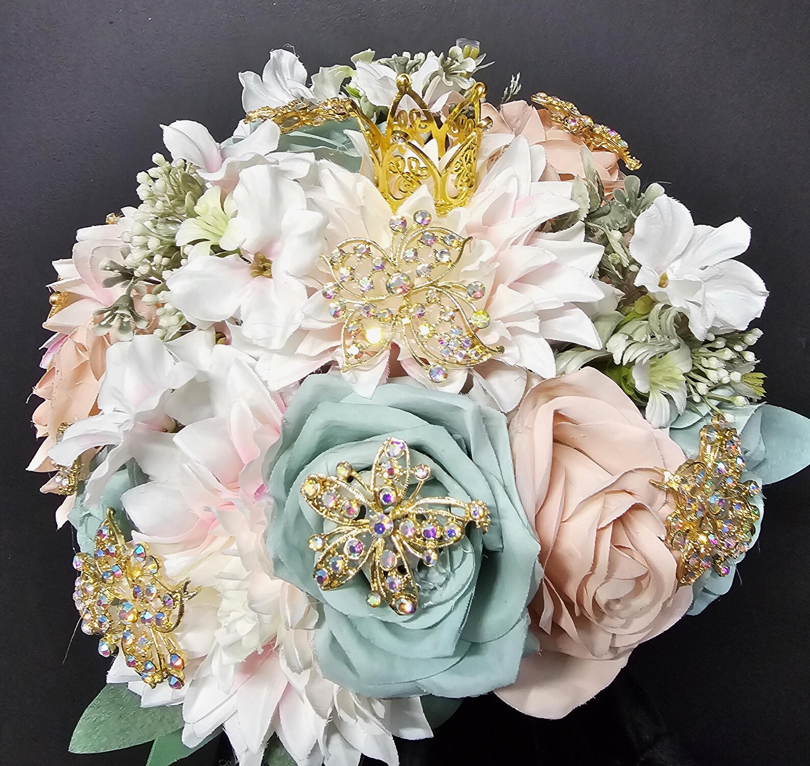 ENCHANTED FOREST Style BOUQUET Mix Crown Quinceanera - Etsy