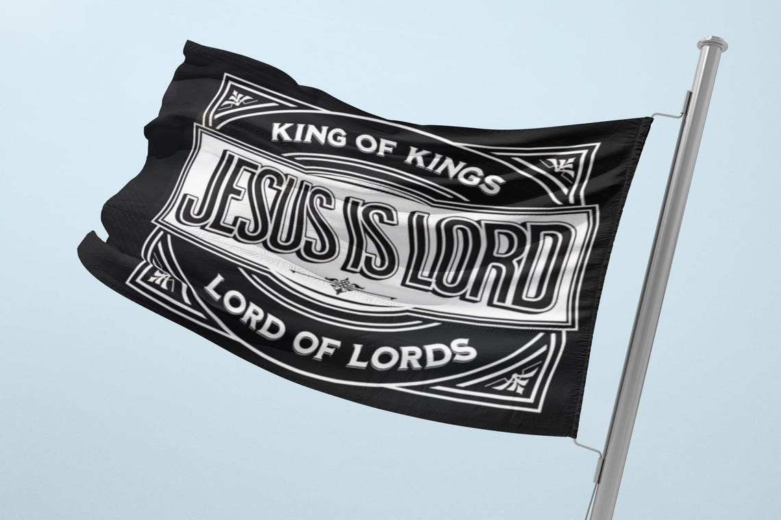 Christian Flag, 3ft. X2ft, "jesus is King" Custom Designed Flags ...