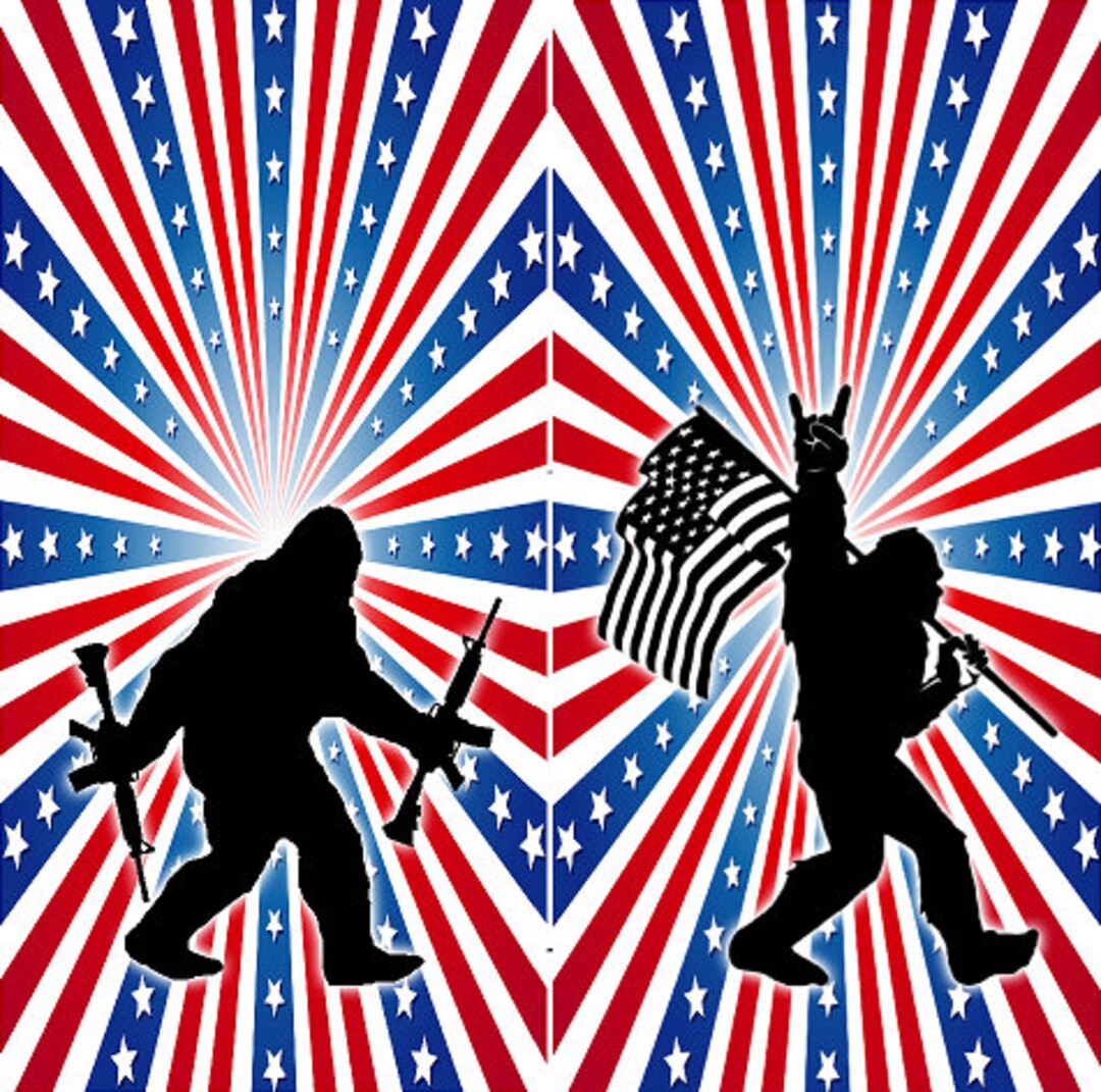 Bigfoot Guns and American Flag Cornhole Wrap Set. - Etsy