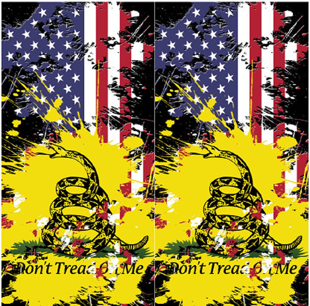 Laminated Dont Tread on Me Paint Splattered Flag and Snake Cornhole ...