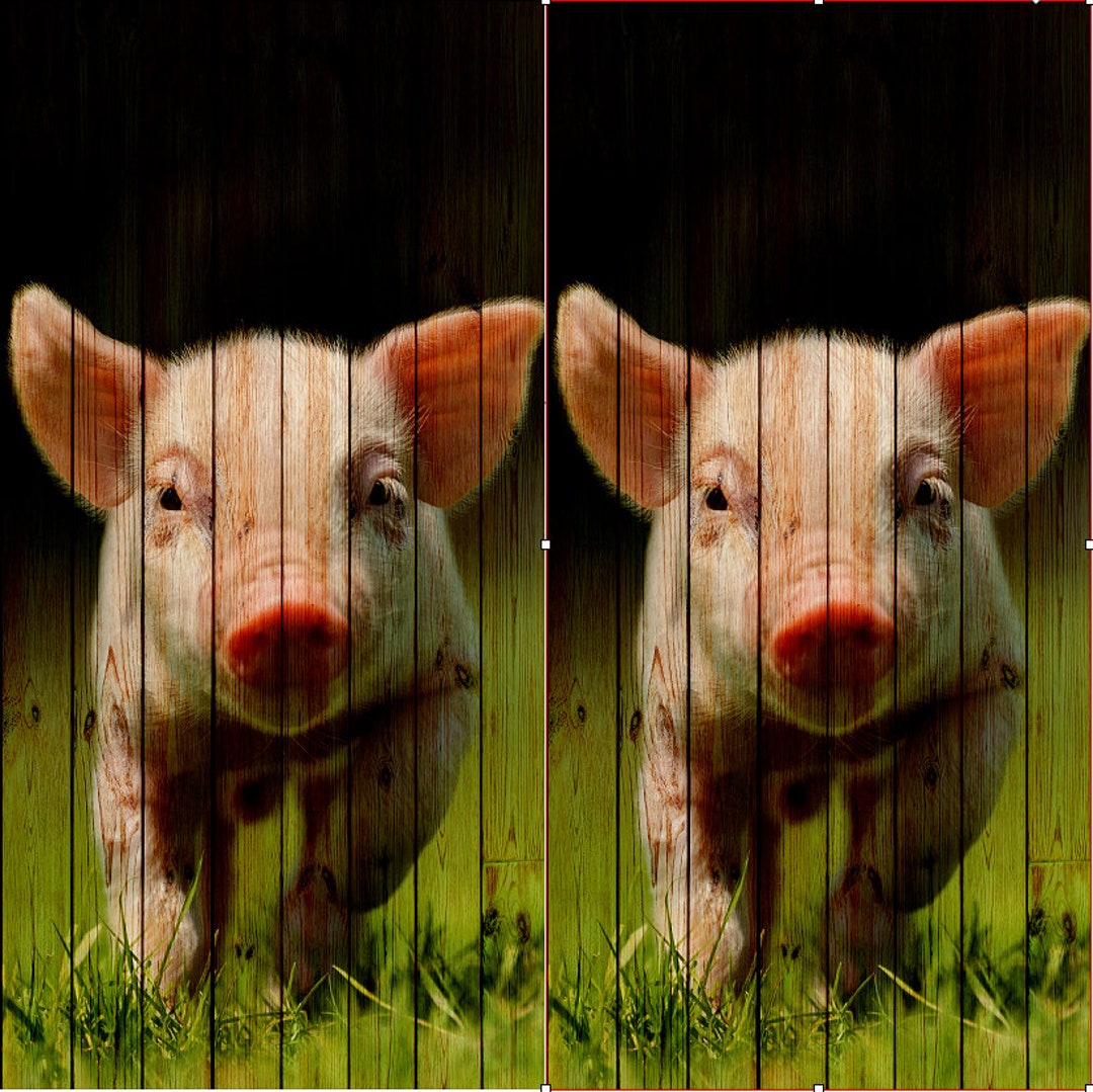 Laminated Rustic Wood Pig Cornhole Wrap Set - Etsy