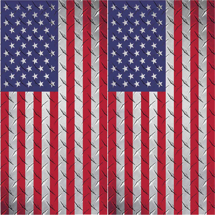 Laminated Diamond Plate American Flag Cornhole Wrap Set - Etsy
