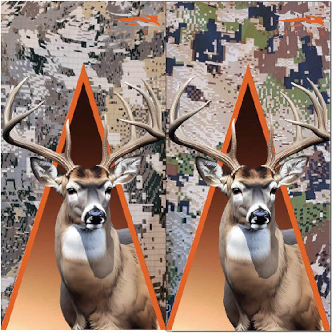 Laminated Deer on Sitka Camo Buck Hunting Cornhole Wrap Set - Etsy