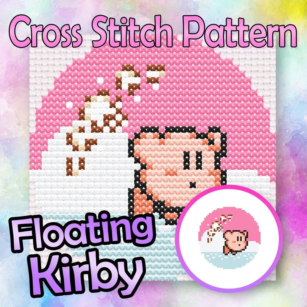 Floating Kirby Cross Stitch Pattern Instant Download PDF - Etsy