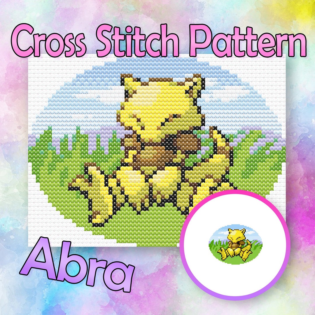 Pokemon Abra Cross Stitch Pattern - Instant Download PDF! - Etsy