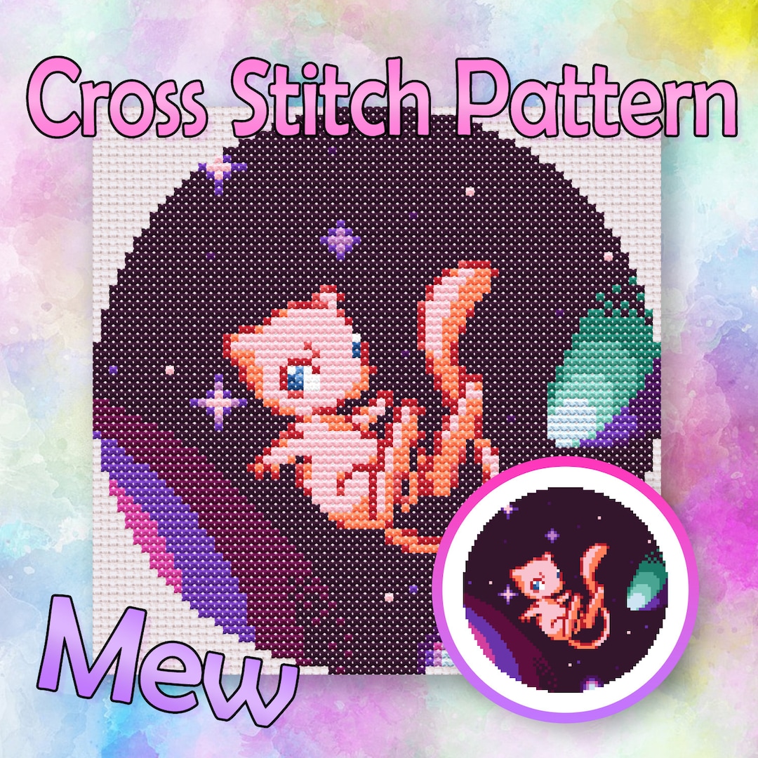 Mew Cross Stitch Pattern - Instant Download PDF! - Etsy