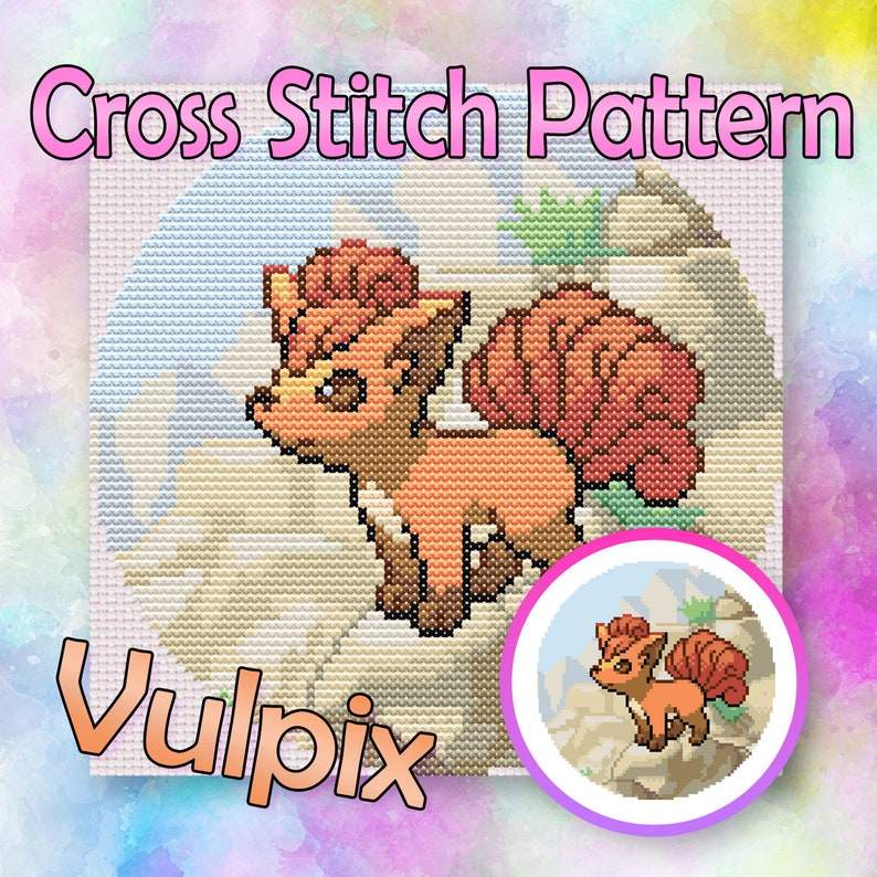 Vulpix Cross Stitch Pattern - Instant Download PDF! - Etsy