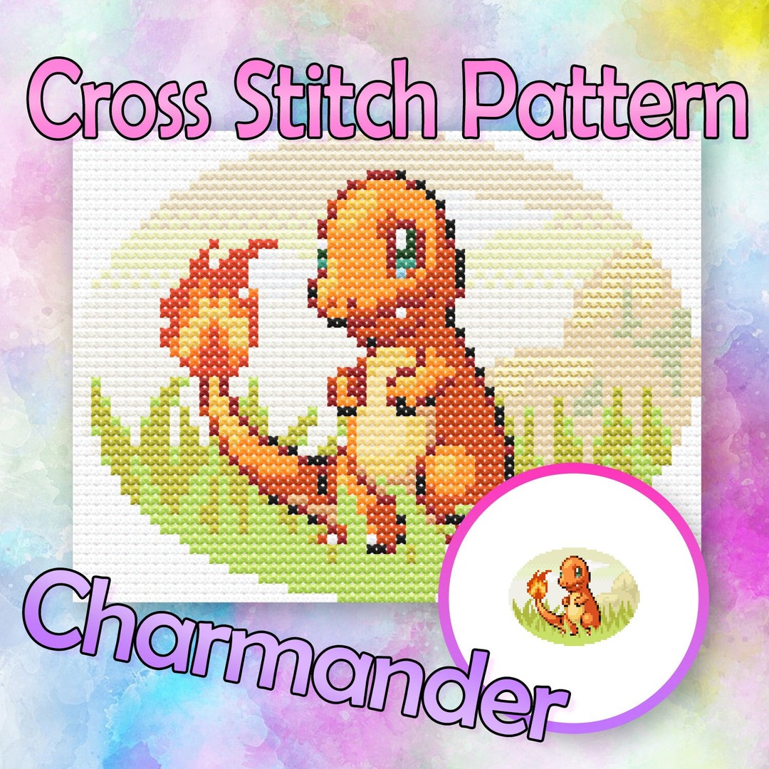 Pokemon Charmander Cross Stitch Pattern - Instant Download PDF! - Etsy
