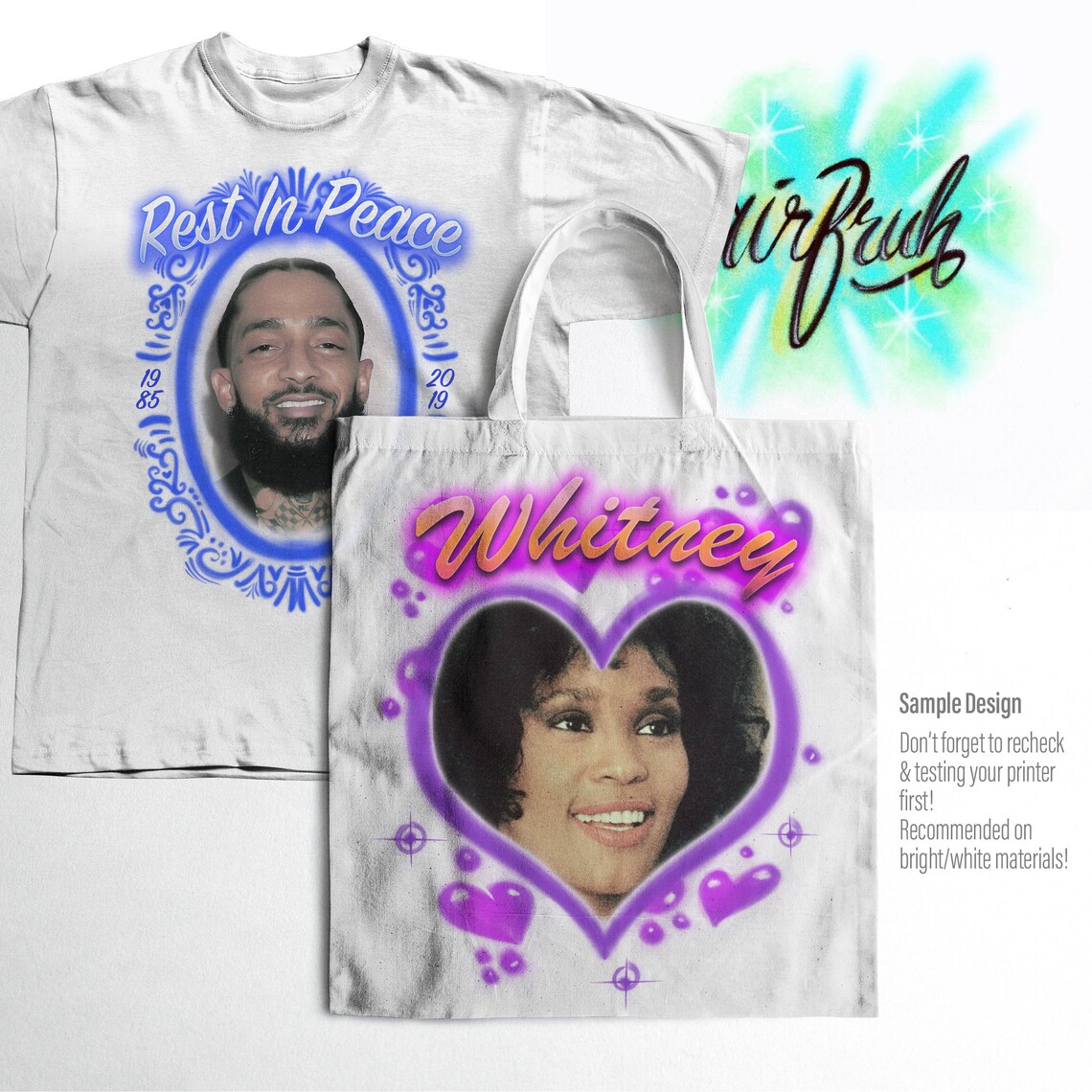 Airbrush Border Digital Download (in Memorial, Rest in Peace Theme) 8 ...