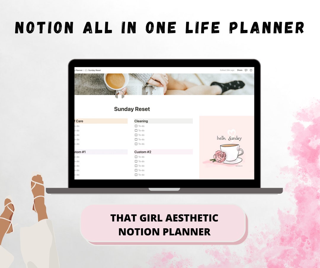 Notion Template, Aesthetic Notion Planner , Notion Life Planner, Notion ...
