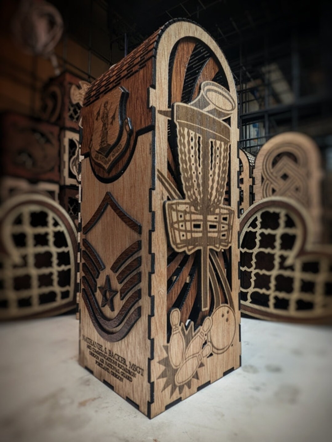 Military Organization Wine/spirits Gift Box Arched Top - Etsy