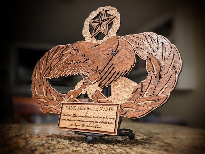 Air Force Specialty Code AFSC Badge Plaque, USAF - Etsy