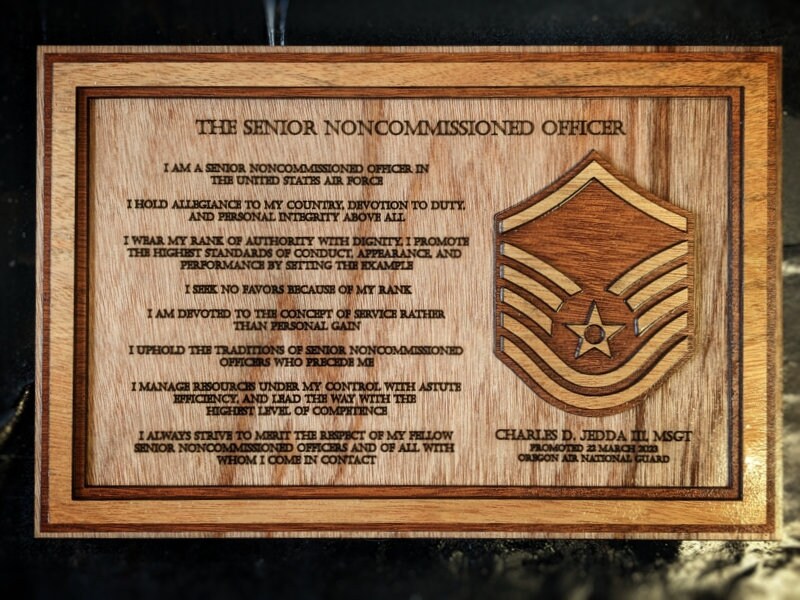 Air Force E7 Master Sergeant Promotion Plaque - Etsy