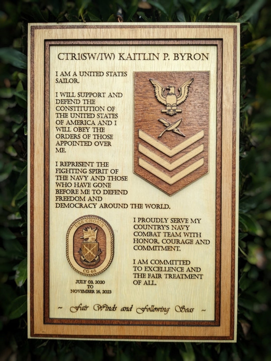 US Navy sailor's Creed - Etsy