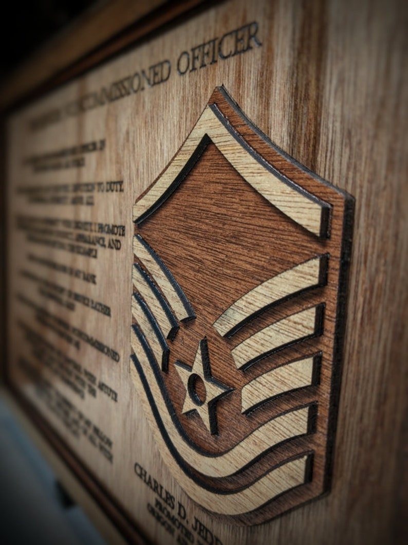 Air Force E7 Master Sergeant Promotion Plaque - Etsy