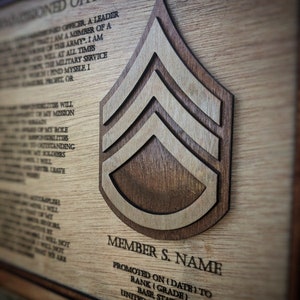 Army E6 Staff Sergeant NCO Promotion Plaque, U.S. Army - Etsy Australia