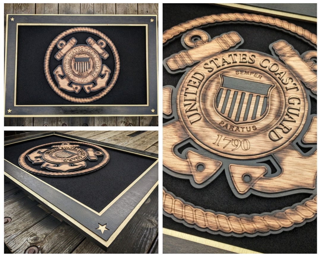 Velcro Patch Plaque W/ U.S. Coast Guard Service Emblem - Etsy