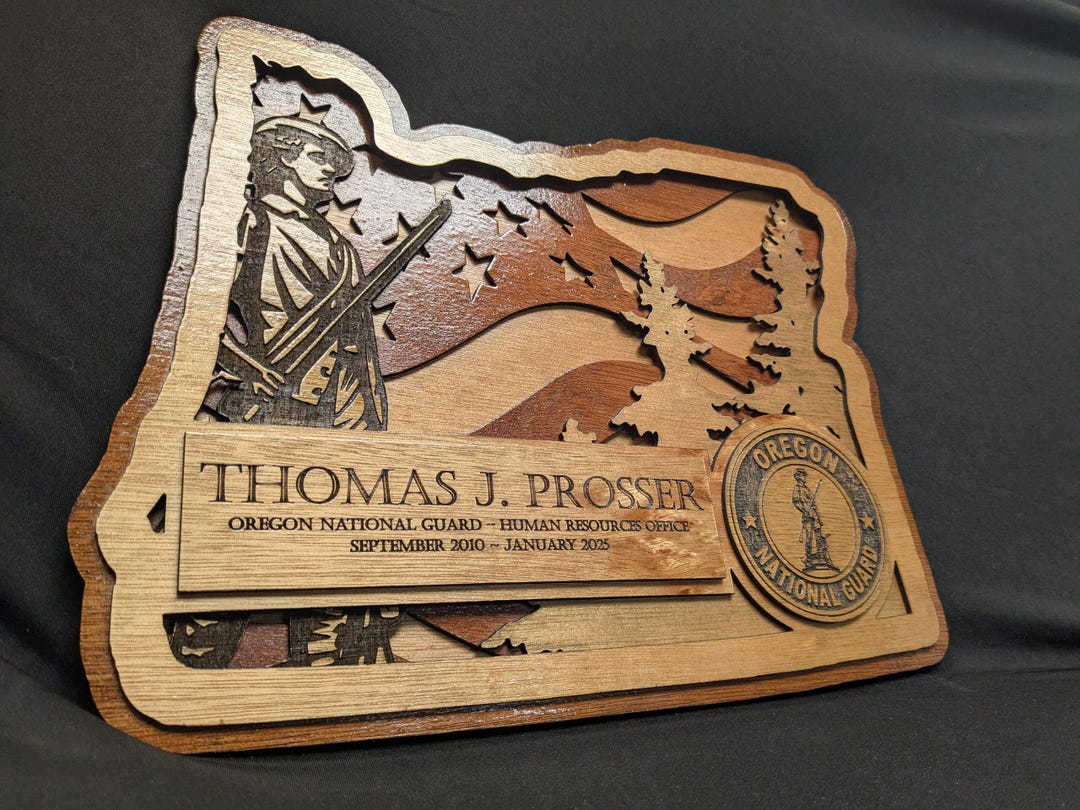 Multi-layer State and Emblem Plaque - Etsy