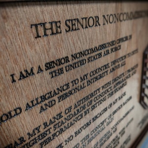 Air Force (E7) MASTER SERGEANT SNCO Promotion Creed Framed Art Plaque ...