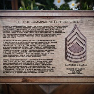 Army (E8) Master Sergeant NCO Promotion Plaque - Etsy
