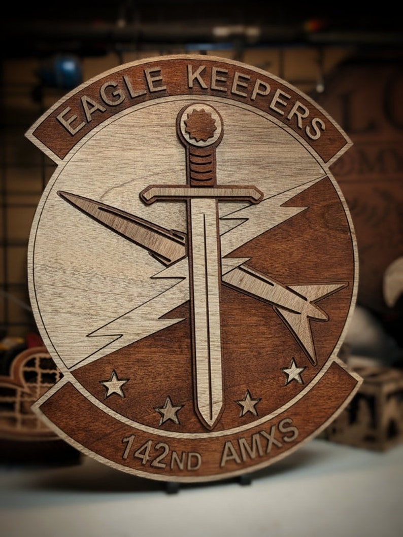 Multi-layered Military Emblem Plaque, USAF - Etsy