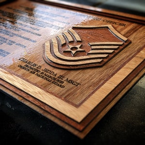 Air Force (E7) MASTER SERGEANT SNCO Promotion Creed Framed Art Plaque ...