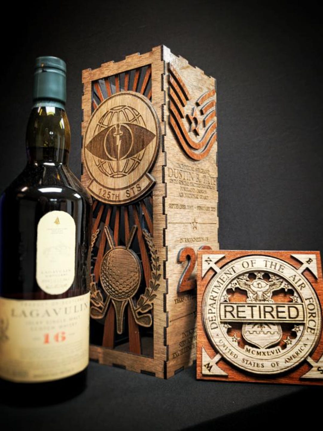 Military Classic Vintage Wine/spirits Gift Box Square Top Promotion ...