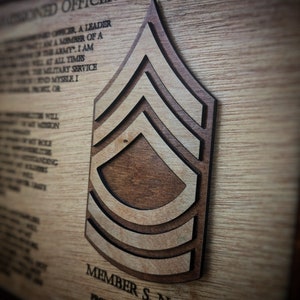 Army (E8) Master Sergeant NCO Promotion Plaque - Etsy